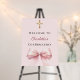 Pink blush bow Confirmation welcome Foam Board | Zazzle