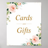 Pink blush floral Cards & Gifts sign | Zazzle