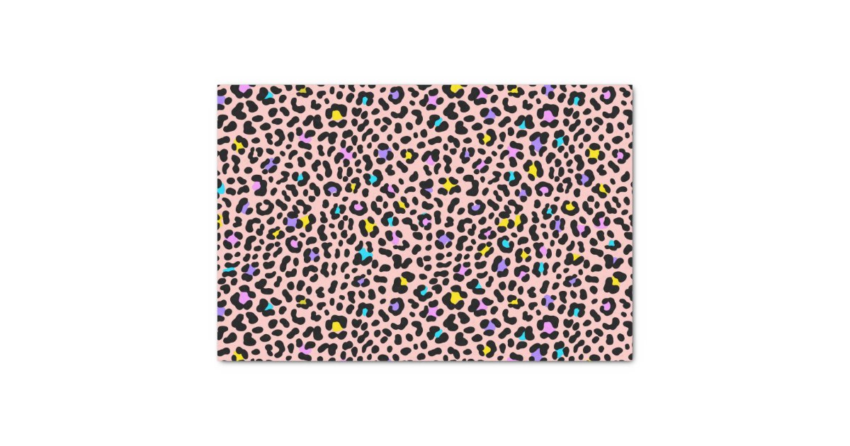 Pink Blush Leopard Spots Animal Print Tissue Paper | Zazzle