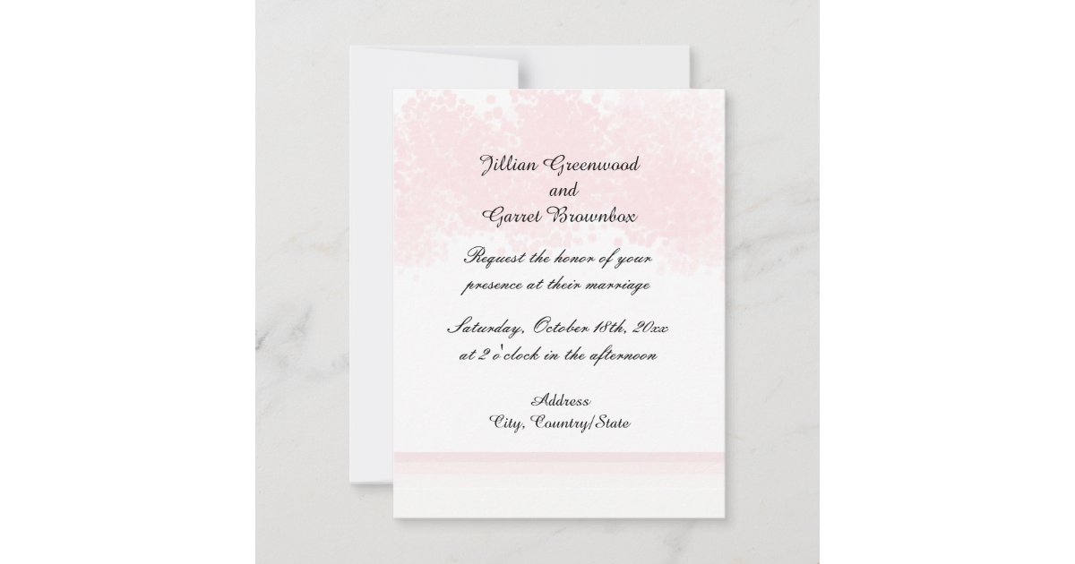 Pink Blush Wedding Invitation | Zazzle