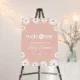 Pink Boho Daisy Floral Baby Shower Welcome Sign | Zazzle