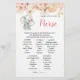 Pink Boho Elephant Girl Baby Shower Purse Game | Zazzle