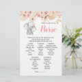 Pink Boho Elephant Girl Baby Shower Purse Game | Zazzle