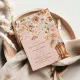 Pink Boho Floral Western Wedding Invitation | Zazzle