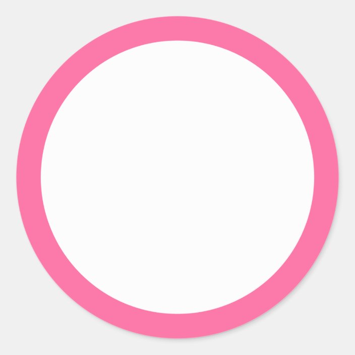 Pink border blank classic round sticker | Zazzle.com