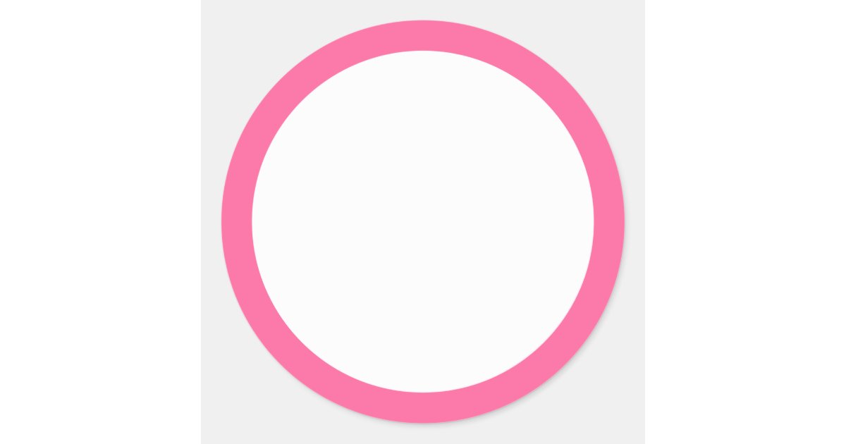 Pink border blank classic round sticker | Zazzle.com