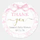 Pink Bow Baby Shower Girl Classic Round Sticker | Zazzle