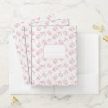 Pink Bow Coquette Cottage Rose Pocket Folder | Zazzle