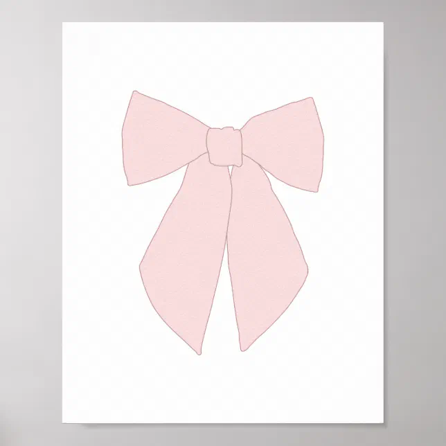 Pink Bow Coquette Poster | Zazzle
