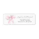 Pink Bow Floral Baby Shower Return Address Label | Zazzle