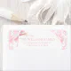 Pink Bow Floral Baby Shower return address labels | Zazzle