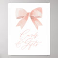 Pink Bow Girl Baby Shower Cards and Gifts Sign | Zazzle