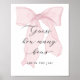 Pink Bow Girl Baby Shower Guess how many bows Poster | Zazzle
