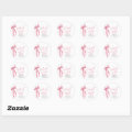 Pink Bow Girls Just Want To Be One 1st Birthday Classic Round Sticker ...