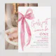 Pink Bow Girls Just Want To Be One 1st Birthday Invitation | Zazzle
