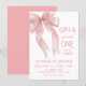 Pink Bow Girls just want to be One 1st Birthday Invitation | Zazzle