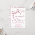 Pink Bow Girls just want to be One Birthday Invitation | Zazzle