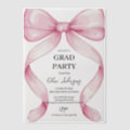 Pink Bow Graduation Invitation | Elegant Modern | Zazzle