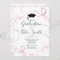 Pink bow Graduation Invitation, Invitation | Zazzle