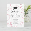 Pink bow Graduation Invitation, Invitation | Zazzle