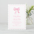 Pink Bow Grandmillennial Preppy Baby Shower Invitation | Zazzle