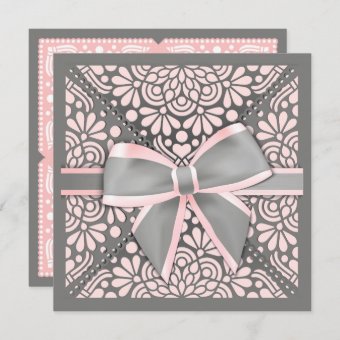 Pink Bow Invitation | Zazzle