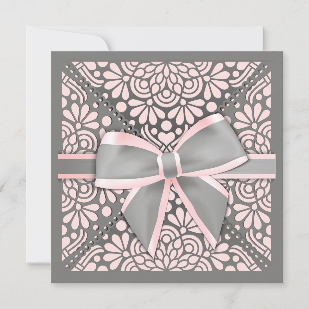 Pink Bow Invitation | Zazzle