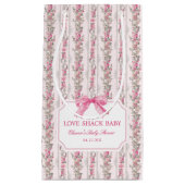 Pink Bow Love Shack Baby Shower Small Gift Bag | Zazzle