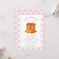 Pink Bow Pancake Baby Shower Brunch Invitation | Zazzle