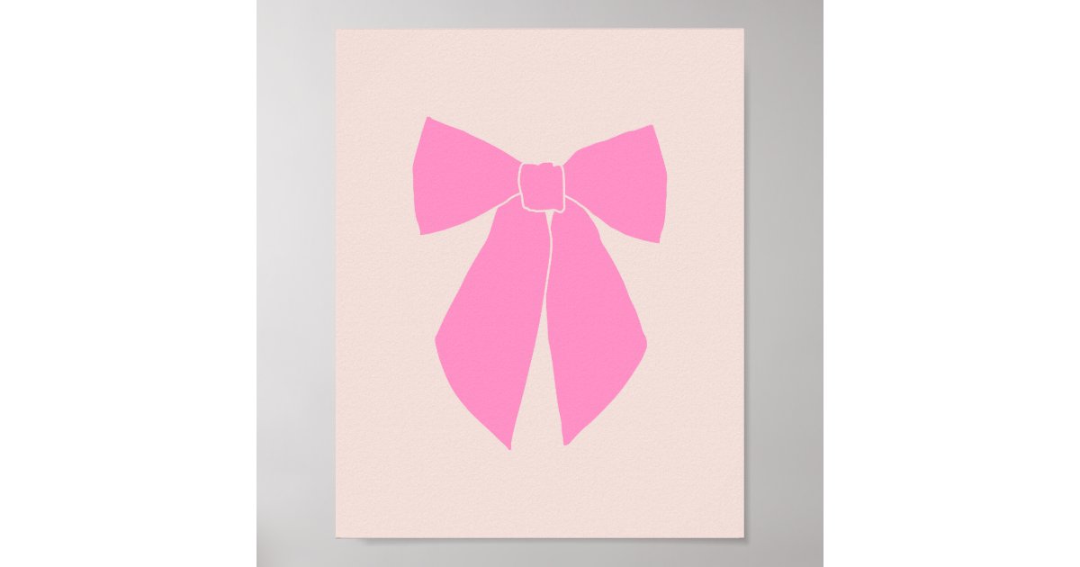 Pink Bow Poster | Zazzle