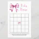 Pink Bow Ribbon Baby Bingo Game | Zazzle