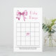 Pink Bow Ribbon Baby Bingo Game | Zazzle