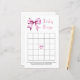 Pink Bow Ribbon Baby Bingo Game | Zazzle