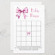 Pink Bow Ribbon Baby Bingo Game | Zazzle