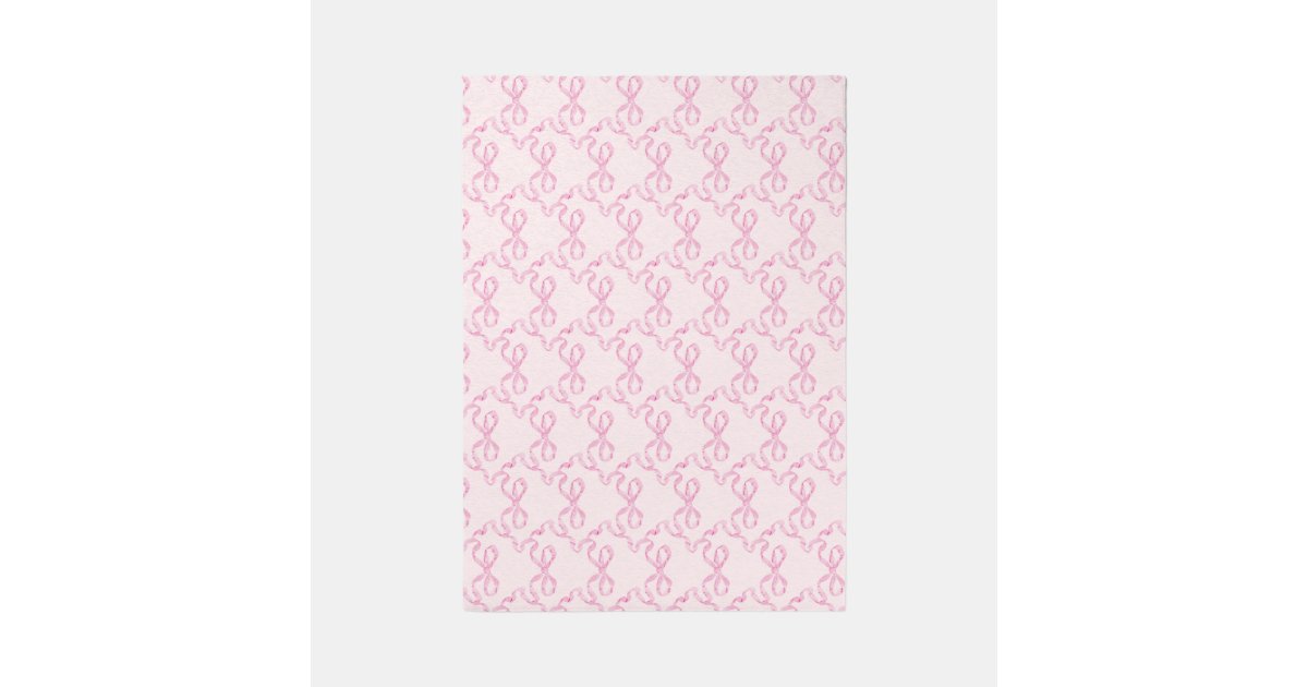 Pink Bow Rug | Zazzle