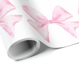 Pink Bow Wrapping Paper | Zazzle