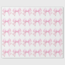 Pink Bow Wrapping Paper | Zazzle