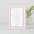 Pink Bows & Baby Toes Elegant Baby Shower Invitation | Zazzle
