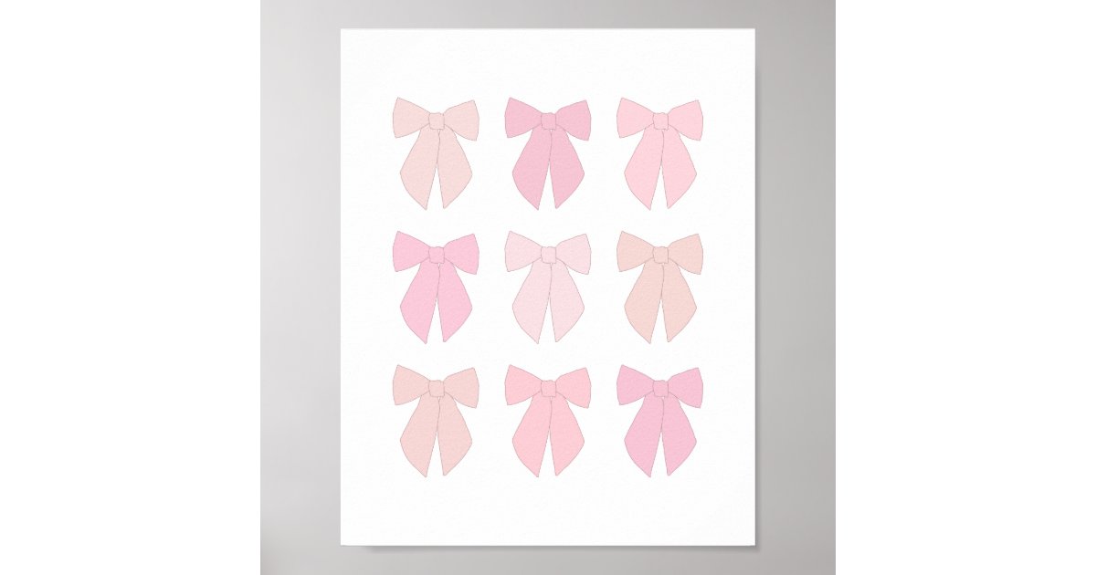 Pink Bows Poster | Zazzle
