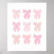 Pink Bows Poster | Zazzle