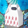 Pink Breast Cancer Ribbon Drawing BCA Month Favor Boxes | Zazzle