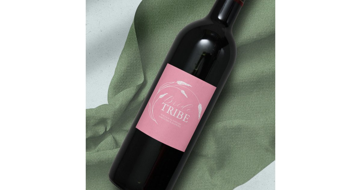 Pink Bridesmaid Proposal Label | Zazzle