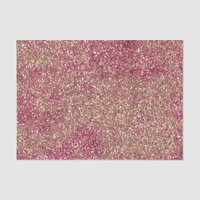 Pink Bronze Ombre Sparkle Glitter Tissue Paper | Zazzle