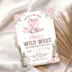 Pink Brown Birthday Shin-Dig Wild West Birthday Invitation | Zazzle