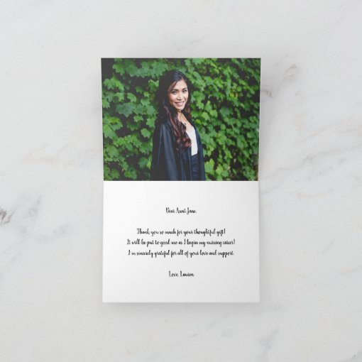 Pink BSN graduation thank you photo + message | Zazzle