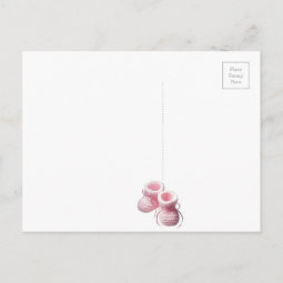 Pink Bubblegum Cigar Baby Girl Announcement | Zazzle