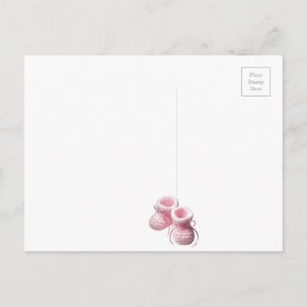 Pink Bubblegum Cigar Baby Girl Announcement | Zazzle