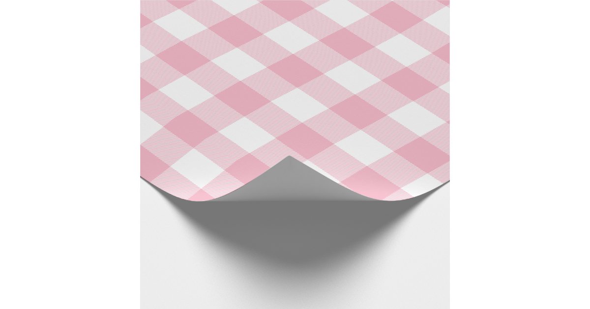 Pink Buffalo Check Pattern Wrapping Paper | Zazzle