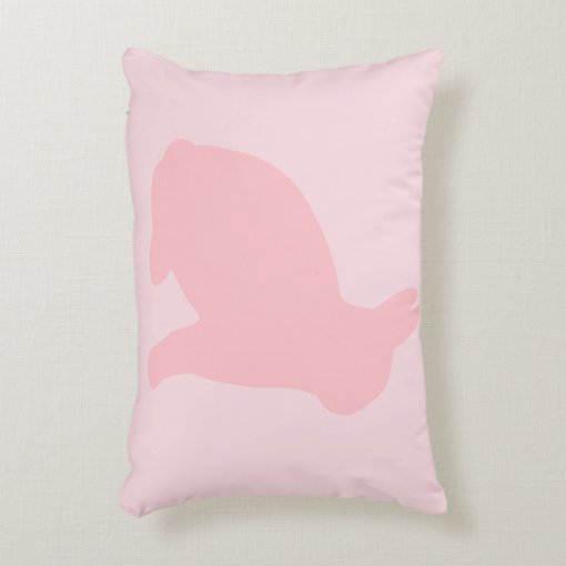 Pink Bunny on Pink Decorative Pillow | Zazzle