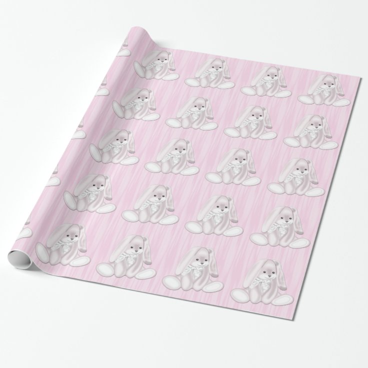 Pink Bunny Rabbit Wrapping Paper | Zazzle